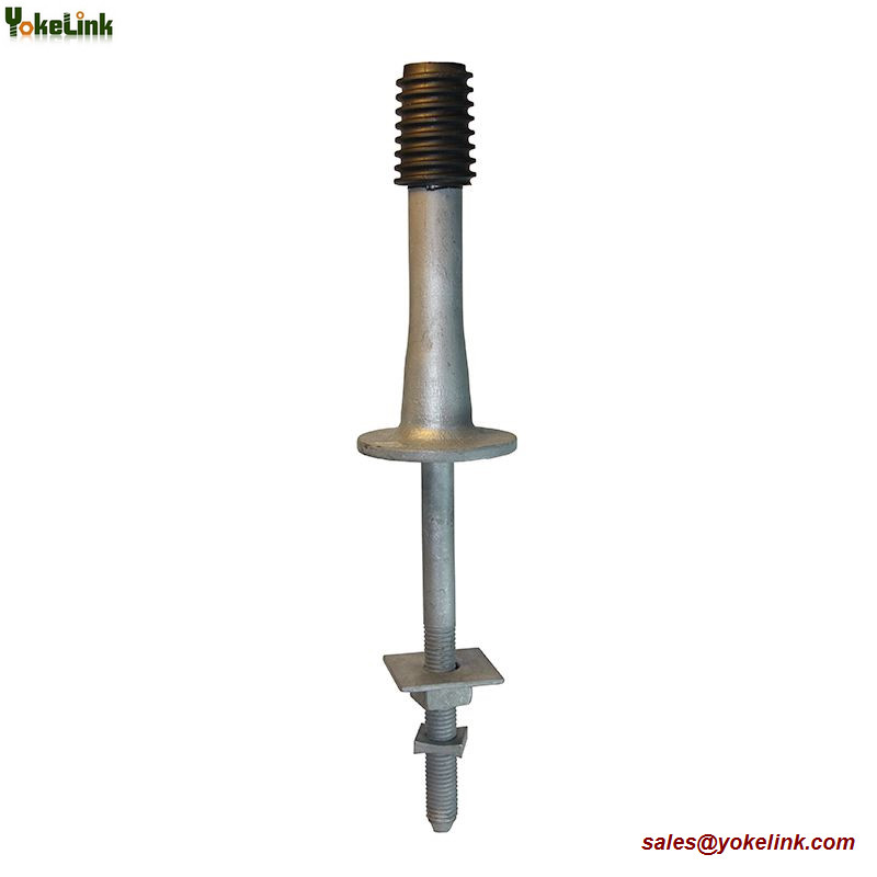 3/4" Forged Crossarm Insulator Pin with 1" Nylon thread head for Line ...