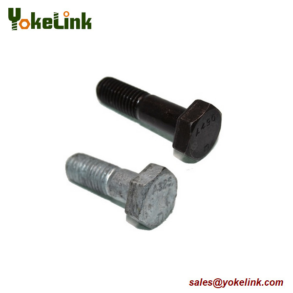 ASTM A490 Type 1 Heavy Hex Structural Bolts For Steel Structural Fastener