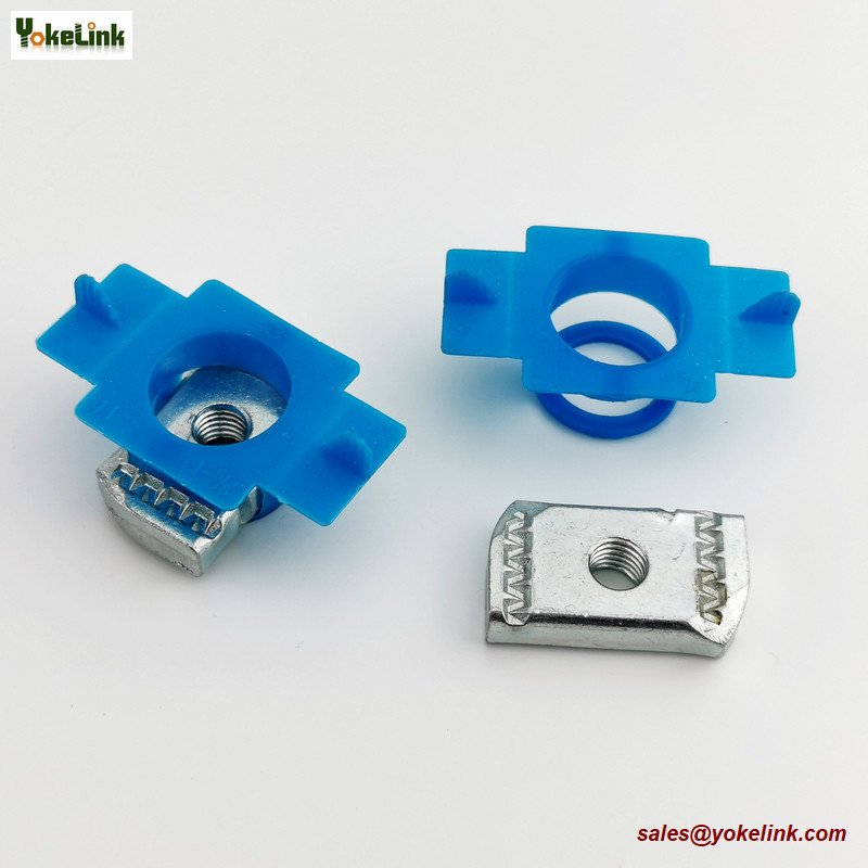 Zinc plating Steel M10 Strut Channel Spring Nut with plastic wing