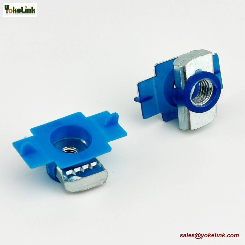 Zinc plating Steel M8 Strut Channel Spring Nut with plastic wing