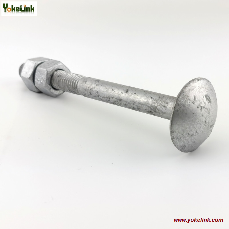 ASTM A394 Tower Step Bolt 5/8" X 7" with two A563 Hex Nuts HDG