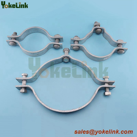 High quality galvanized electric pole clamp/pole band for overhead line ...