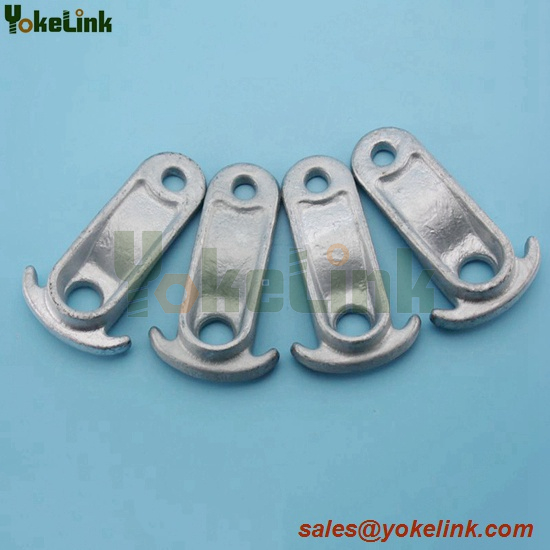 Hot dipped galvanized per ASTM A-153 Guy Hook for pole line fittings