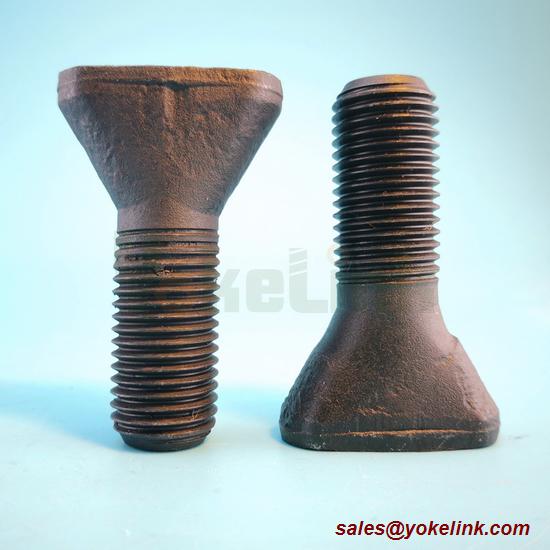 Forged square head mill liner bolt with black oxide for mining industry