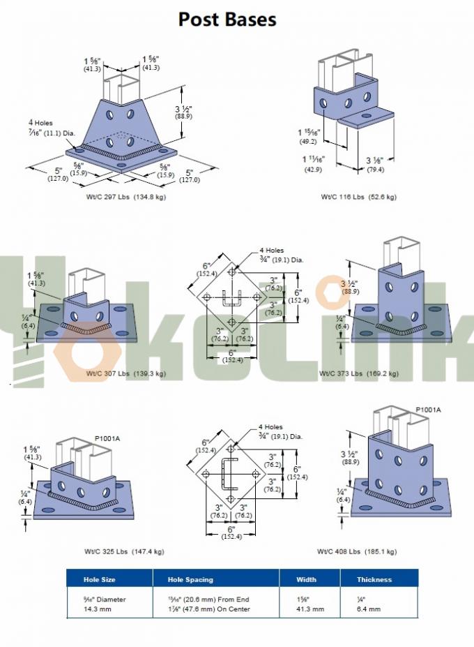 Pre-Galvanized Steel U Channel Framing Steel Channel Rail